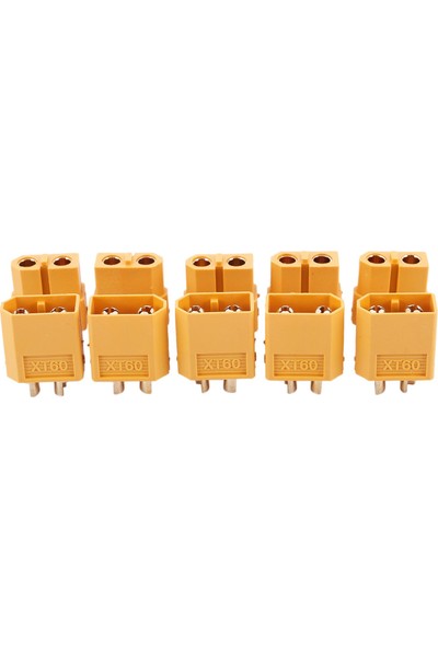 Shuai Yan 5 x Çift Rc XT60 Erkek ve Dişi Çift Pil Konnektörü + Isıyla Daralan Shuai Yan 5 x Çift Rc XT60 Erkek ve Dişi Çift Pil Konnektörü + Isıyla Daralan