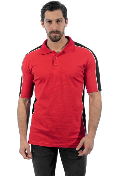 Şensel, Polo Yaka Tişört, Kırmızı-Siyah -136E2379- Tshirt Şensel, Polo Yaka Tişört, Kırmızı-Siyah -136E2379- Tshirt