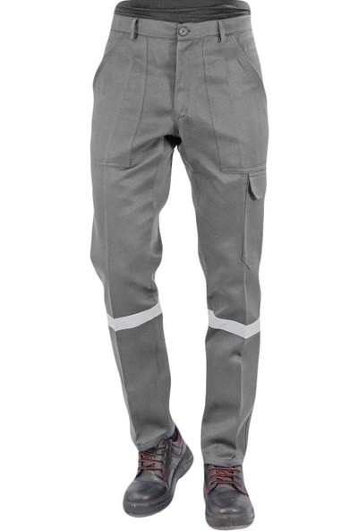 Şensel, Reflektörlü İş Pantolonu, Gri, Komando Cepli -101E331- Şensel, Reflektörlü İş Pantolonu, Gri, Komando Cepli -101E331-