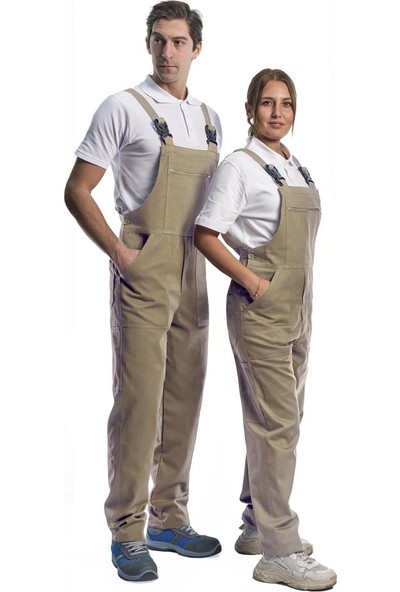 Şensel, Bahçıvan Tulum, Bej -8E411- Üniforma, Askılı Tulum Şensel, Bahçıvan Tulum, Bej -8E411- Üniforma, Askılı Tulum