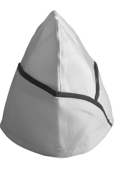 Şensel, Kep, Beyaz, Siyah Biyeli (4E310) Aşçı Kepi, İş Kıyafeti Şensel, Kep, Beyaz, Siyah Biyeli (4E310) Aşçı Kepi, İş Kıyafeti