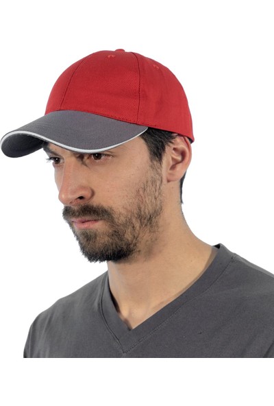 Şensel, Spor Şapka, Kırmızı-Gri