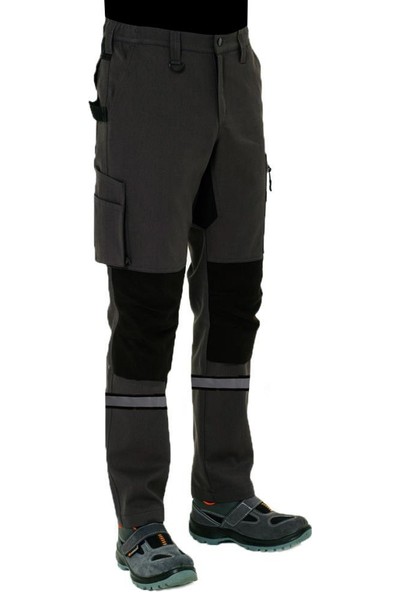 Şensel Şensel, Reflektörlü Iş Pantolonu, Gri-Siyah (54E6282)İŞ Elbisesi