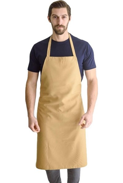 Şensel, Ön Önlük, Bej, Boyundan Askılı -93E1011- Garson- Mutfak