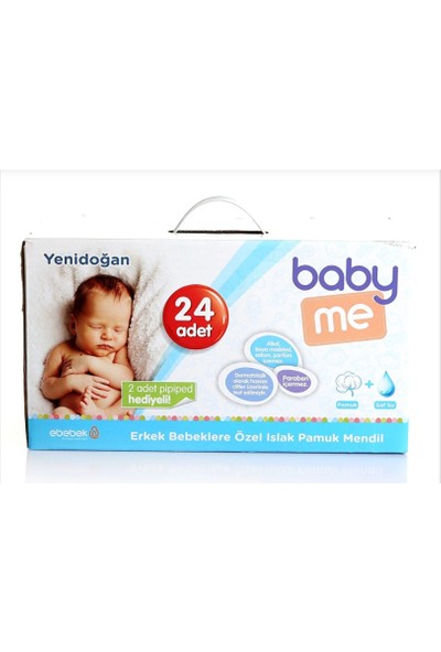 baby&me Islak Yenidoğan Pamuk Mendil Erkek 24 Paket baby&me Islak Yenidoğan Pamuk Mendil Erkek 24 Paket