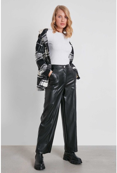 Vitrin Dikiş Detaylı Rahat Kalıp Pantolon