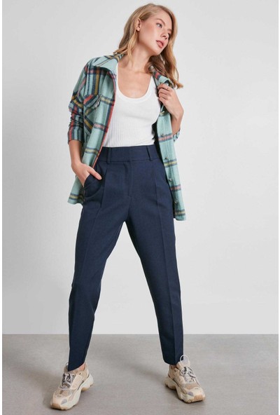 Vitrin Yüksek Bel Kumaş Pantolon