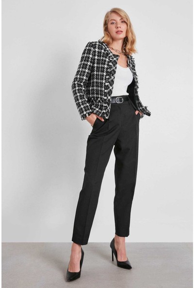 Vitrin Yüksek Bel Kumaş Pantolon