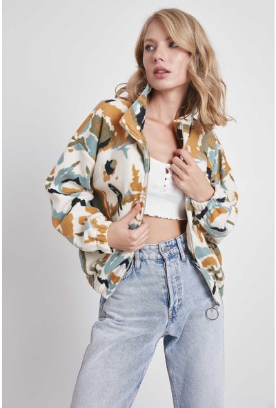 Vitrin Renkli Polar Bomber Ceket