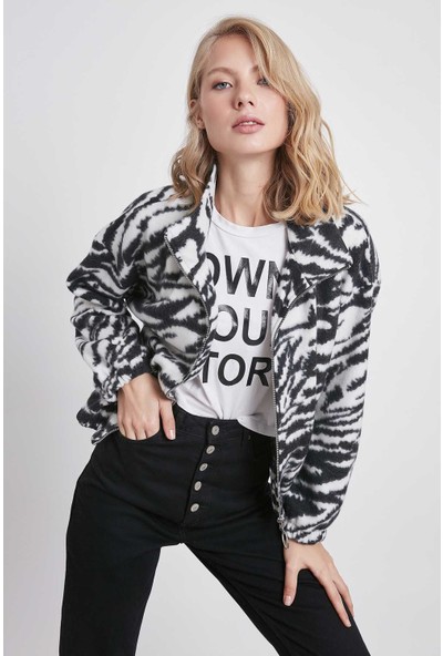 Vitrin Zebra Desenli Polar Sweat