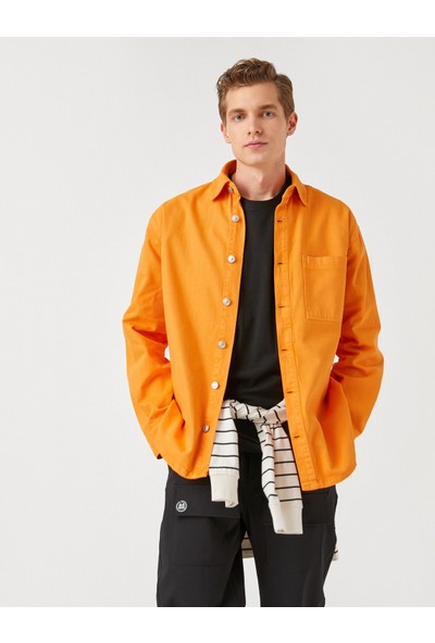 Koton Erkek Oversize Kot Gömlek Ceket
