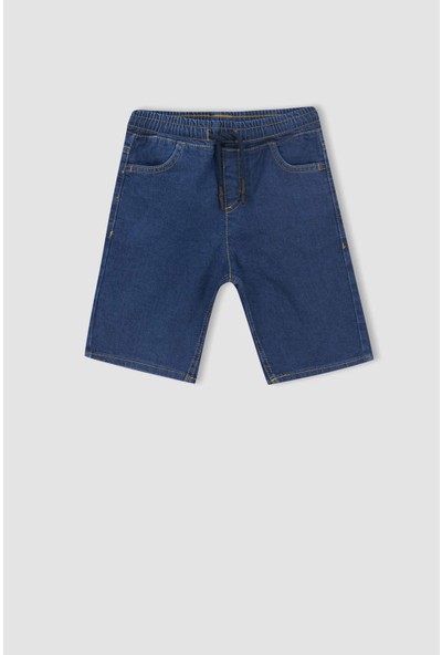 DeFacto Erkek Çocuk Regular Fit Esnek Belli Jean Bermuda Şort W8082A622SP DeFacto Erkek Çocuk Regular Fit Esnek Belli Jean Bermuda Şort W8082A622SP