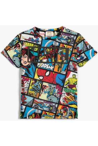 Koton Erkek Çocuk Marvel Lisanslı Baskılı Kısa Kollu Tişört