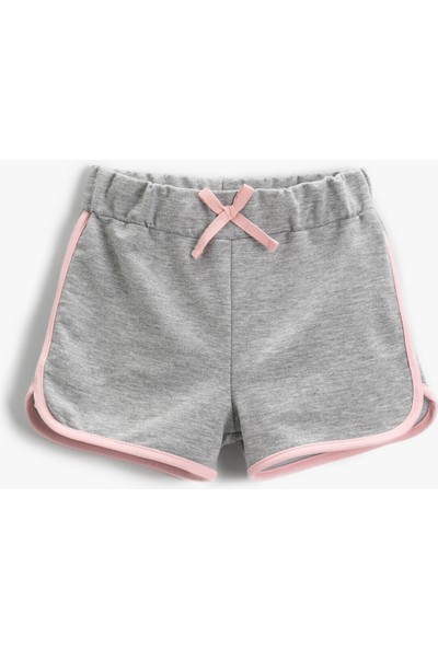 Koton Fiyonklu Şeritli Şort Pamuklu