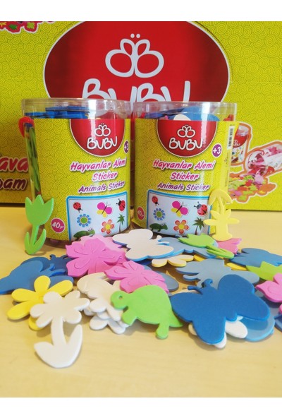 Bubu 3D Eva Sticker 40GR Kavanoz - Hayvanlar Alemi - 1 Paket Bubu 3D Eva Sticker 40GR Kavanoz - Hayvanlar Alemi - 1 Paket