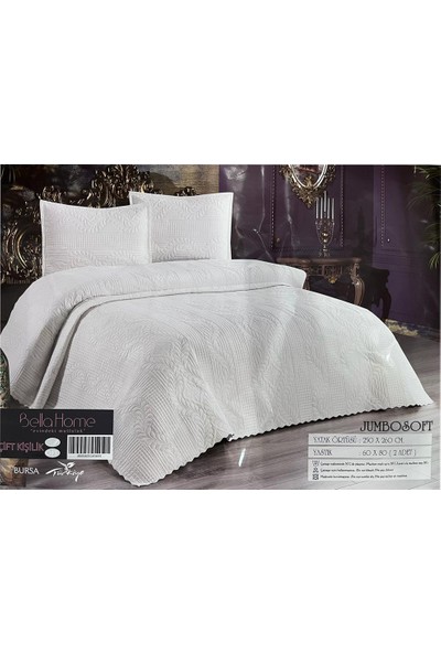 Bella Home Yatak Örtüsü Çift Kişilik Nilüfer Krem