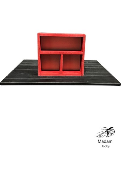 Madam Hobby Ahşap 3 Bölmeli Kutu
