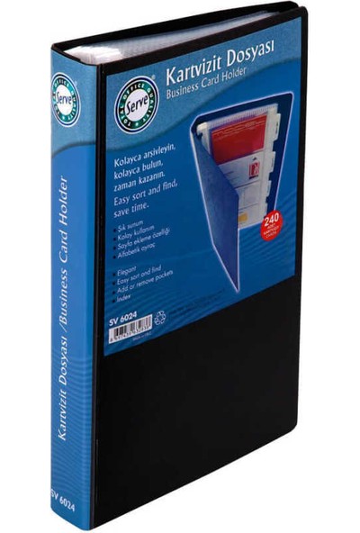 Serve Dar 240LI Kartvizit Albümü Siyah