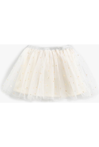 Koton Yıldız Baskılı Tütü Etek Beli Sim Lastikli