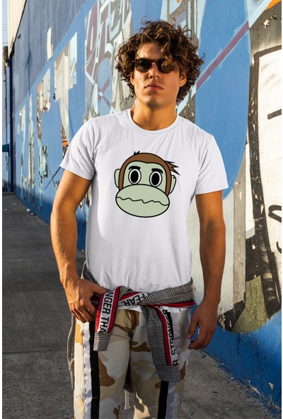 Maymuun Design Unisex Yeşil Maymun Baskılı Tişört Maymuun Design Unisex Yeşil Maymun Baskılı Tişört