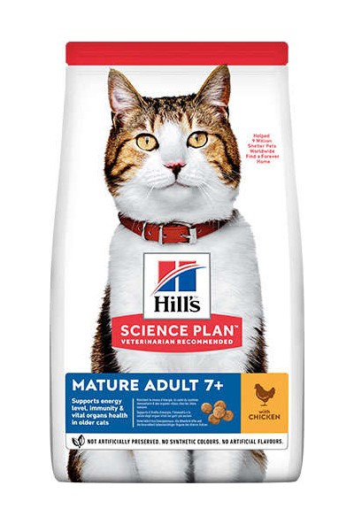Hills Mature Tavuklu Yaşlı Kedi Maması 1,5 kg