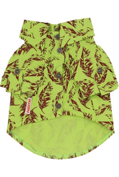 Pawstar Tüy Desenli Fıstık Yeşili Orta-Büyük Irk Köpek Gömleği