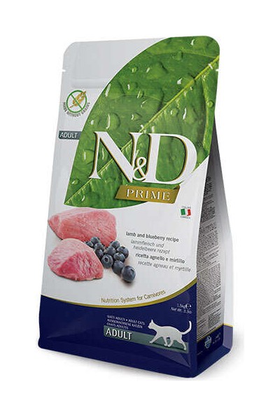 N&D Nd Prime Tahılsız Kuzu Yaban Mersini Kedi Maması 1,5 kg