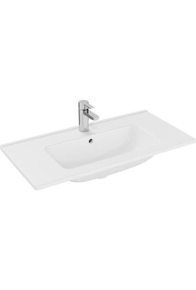 VitrA Mia 7462L003-0001 Etajerli Lavabo, 80 cm, Beyaz VitrA Mia 7462L003-0001 Etajerli Lavabo, 80 cm, Beyaz