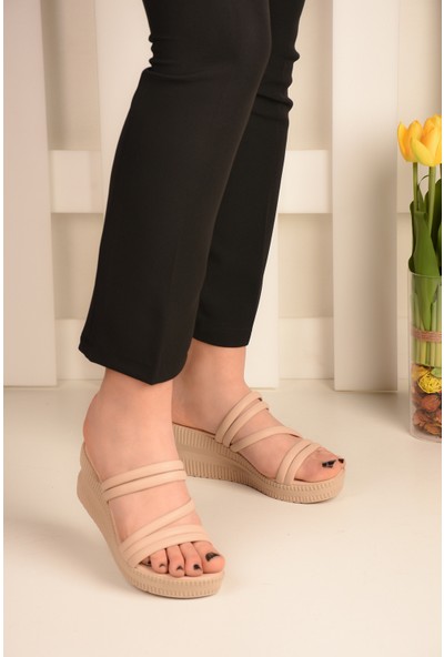 Kadın 5 cm Dolgu Topuk Terlik WSB0032