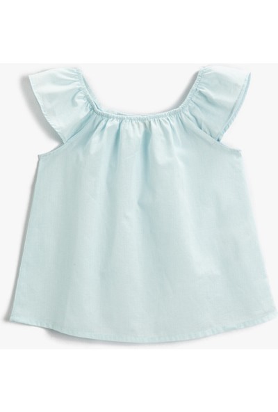 Koton Kolları Fırfırlı Bluz Pamuklu