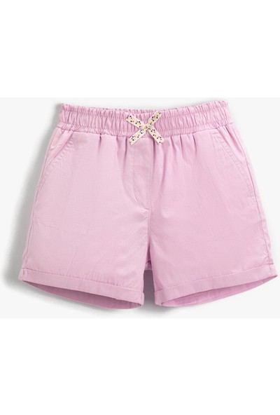 Koton Kız Çocuk Basic Fiyonklu Şort Pamuklu