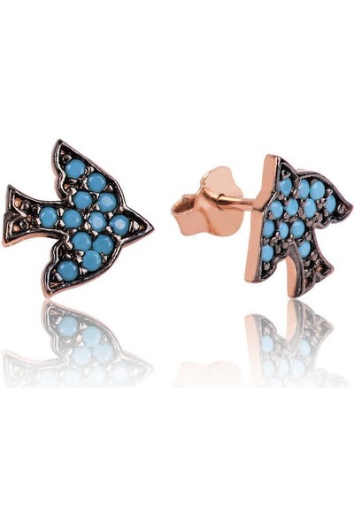 Gumush Gümüş Çivili Kırlangıç Küpe