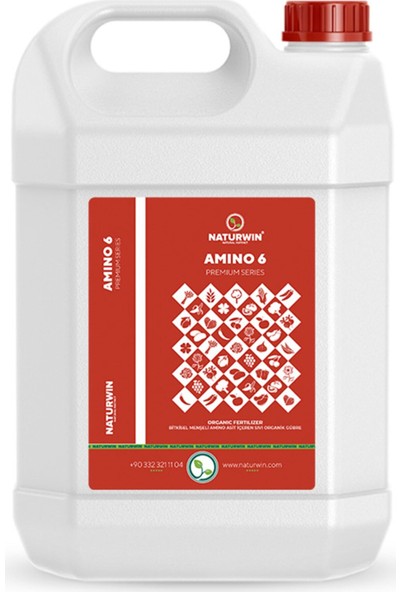 Naturwin Amino 6 (Sıvı Amino Asit) Organik Gübre 5 Litre