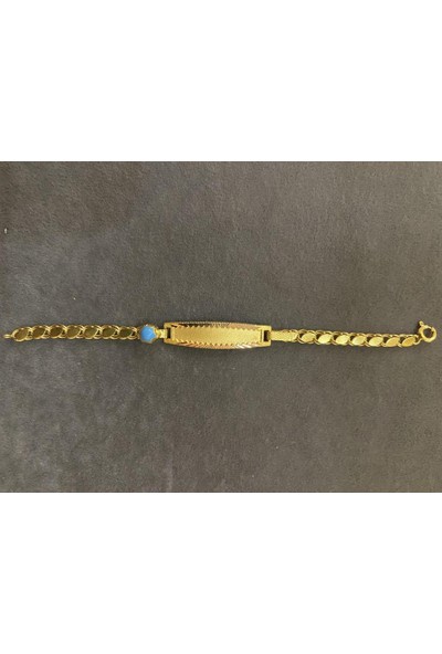 Raymond 8 Ayar Pullu Zincirli Çocuk Bebek Künyesi Raymond 8 Ayar Pullu Zincirli Çocuk Bebek Künyesi