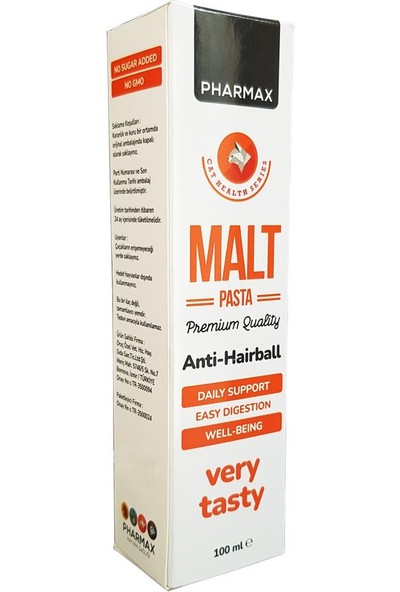 Pharmax Anti Hairball Malt Kedi Tüy Yumağı Önleyici Pasta 100 ml