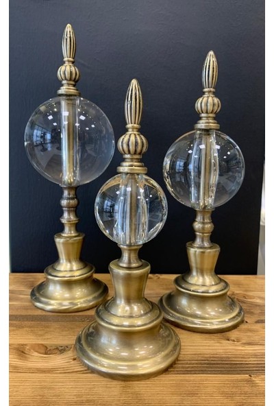 2Adam1Dekor 3lü Kristal Alem Küre Eskitme 2Adam1Dekor 3lü Kristal Alem Küre Eskitme