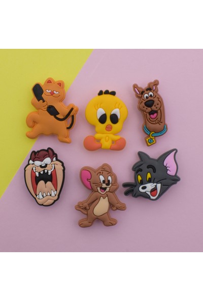 İnvitro Medikal Looney Tunes Garfield Crocs Terlik Süsü 6'lı Set