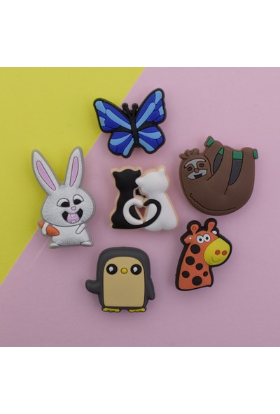 İnvitro Medikal Hayvanlar 3 Crocs Terlik Süsü 6'lı Set