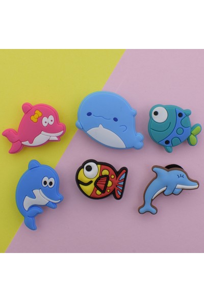 İnvitro Medikal Deniz Canlıları Crocs Terlik Süsü 6'lı Set