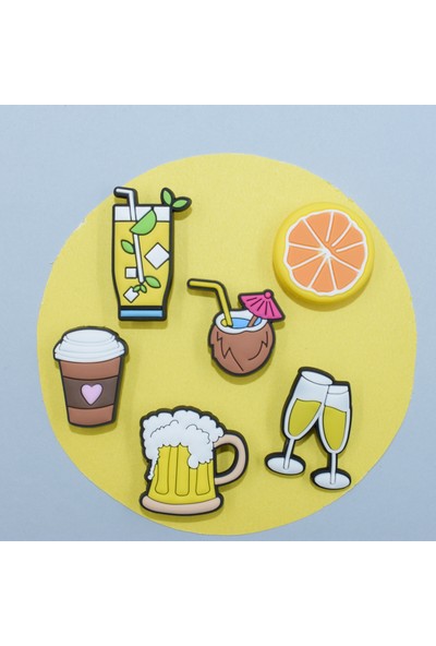 İnvitro Medikal Içecekler Crocs Terlik Süsü 6'lı Set İnvitro Medikal Içecekler Crocs Terlik Süsü 6'lı Set