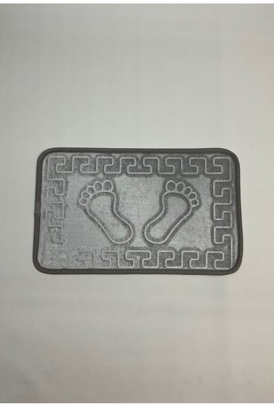 B.Çalışkan Ayak Izi Paspas - Banyo Ayak Paspası Havlusu- Kaymaz Taban Ayakizi Banyo Paspası