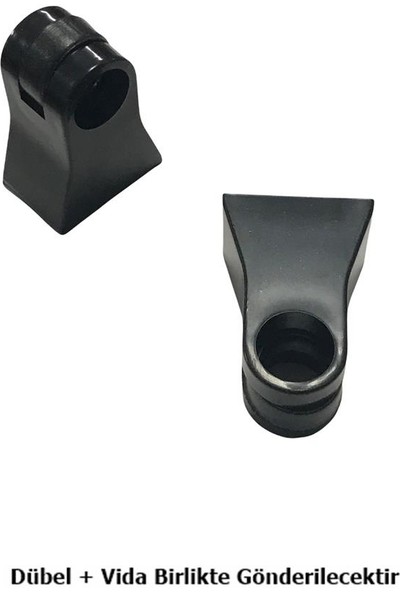 Eym Mutfak Askı Borusu Için Bağlantı Flanşı 2 Adet Siyah Eym Mutfak Askı Borusu Için Bağlantı Flanşı 2 Adet Siyah