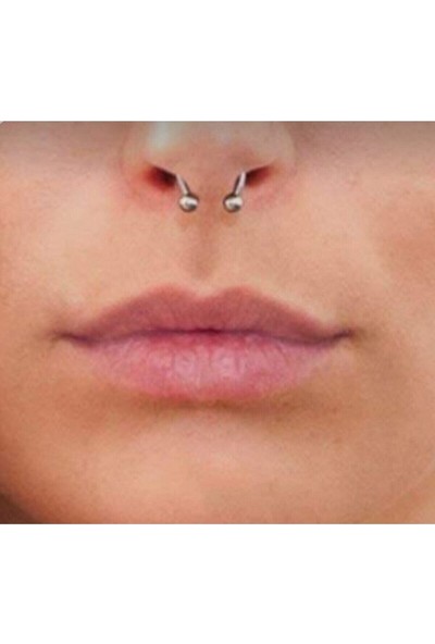 MR&MRS ROYALS Mıknatıslı Burun Piercing Fake Piercing Sahte Septum Piercing Paslanmaz Cerrahi Çelik MR&MRS ROYALS Mıknatıslı Burun Piercing Fake Piercing Sahte Septum Piercing Paslanmaz Cerrahi Çelik