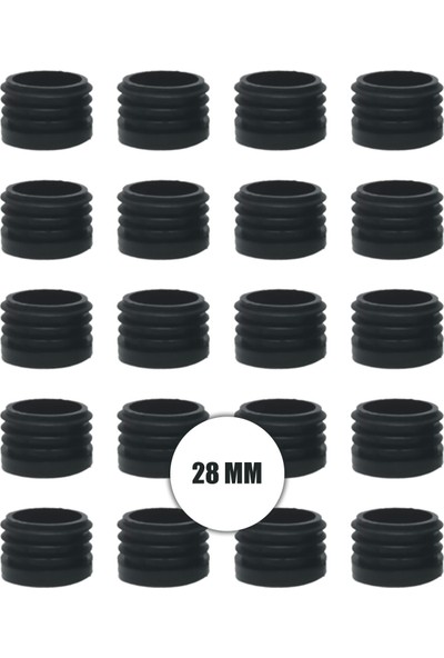 Aska Sandalye Profil Ayak Pabucu Ayak Tapa Takozu Içe Geçme 28 Mm (20 Adet)