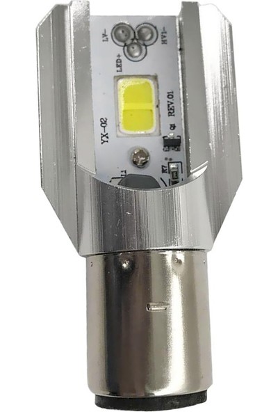 H6 BA20D Dc 12-60 V 12 W 6500K Cob LED Motosiklet Merhaba / Lo Işın Far Ampul