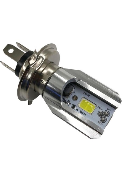 H4 BA20D Dc 12 V 6 W 6500K Cob LED Motosiklet Merhaba / Lo Işın Far Ampul