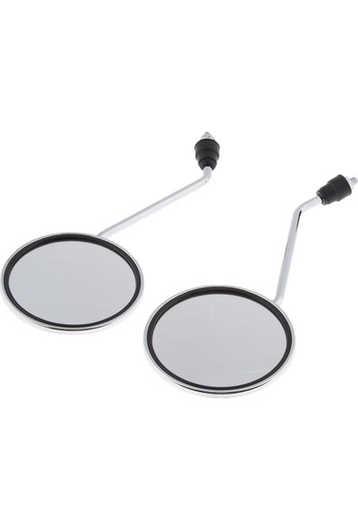Krom Motosiklet Scooter Dikiz Dikiz Yan Aynalar 8mm Konu Krom Motosiklet Scooter Dikiz Dikiz Yan Aynalar 8mm Konu