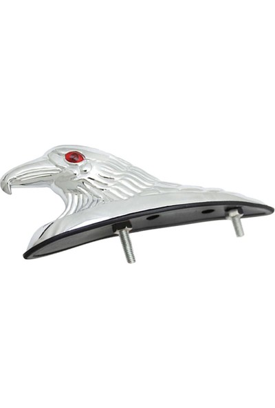 Sharplace Kırmızı Işıklı Göz Ön Çamurlu Krom Motosiklet Kartal Başkanı Süsleme