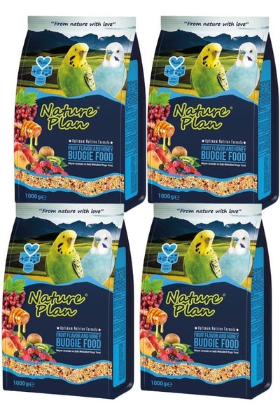 Nature Plan Meyve Aromalı+ Ballı Muhabbet Yemi 1000GR x 4 Adet Nature Plan Meyve Aromalı+ Ballı Muhabbet Yemi 1000GR x 4 Adet