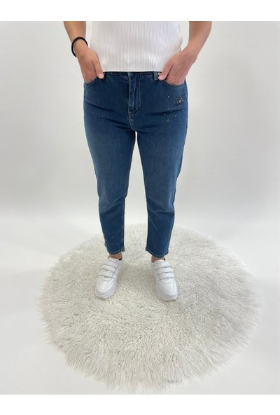 Piantamilo Paçası Taşlı Mom Jean